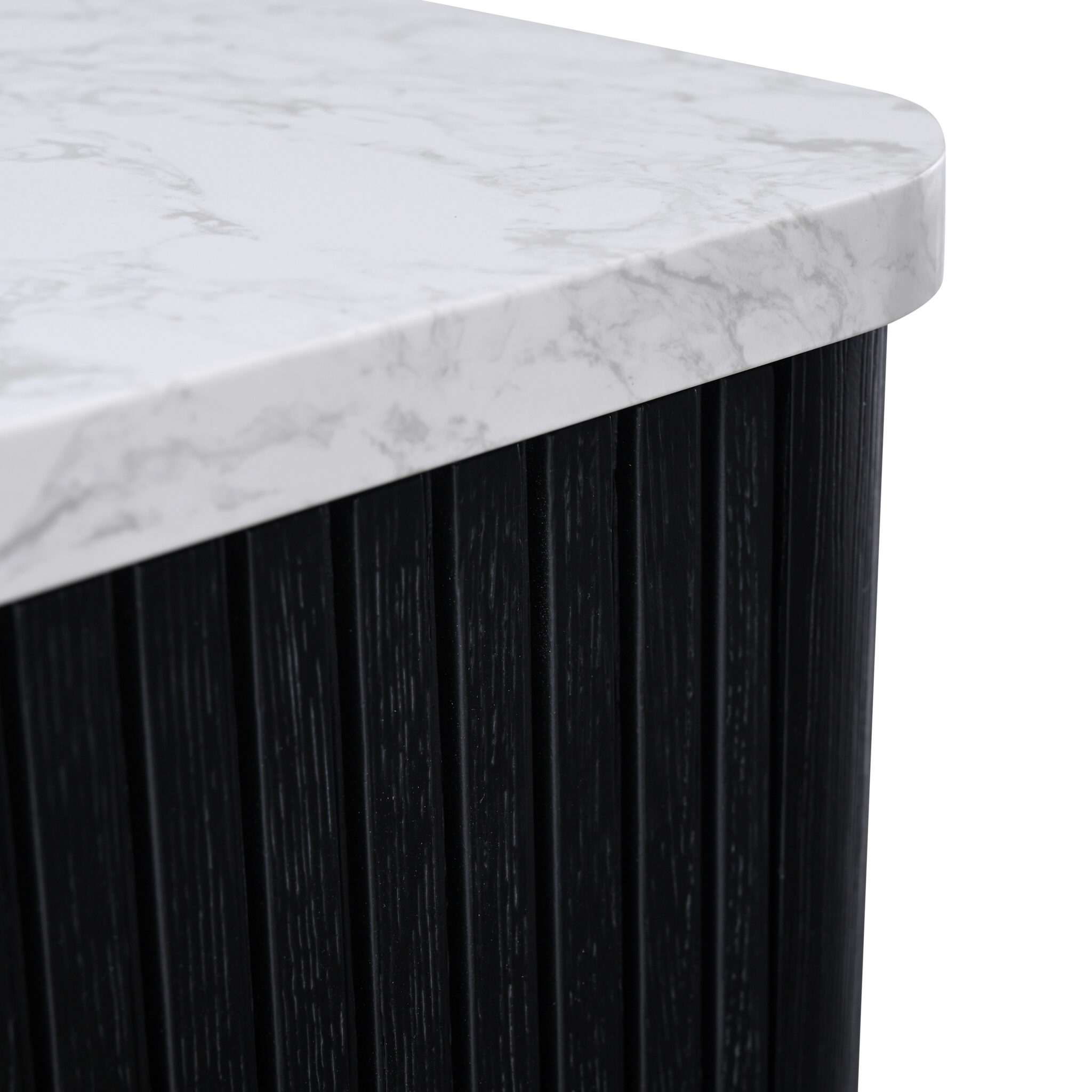 WARREN 42" Black Oak Vanity With Arabescato Top | Sudio Design